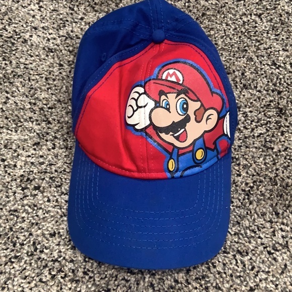 Nintendo | Accessories | Super Mario Youth Cap Size Osfm Blue Red Nintendo Logo 25 | Poshmark
